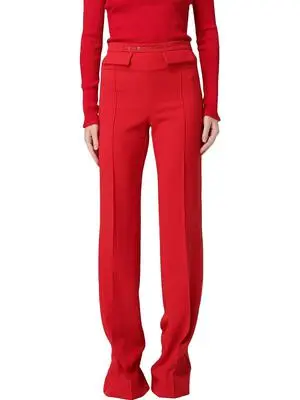 Elisabetta Franchi High-waisted Skinny Stretch-crêpe Trousers - Red