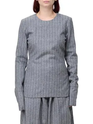 THELATEST Striped Long-sleeve Shirt - Grey