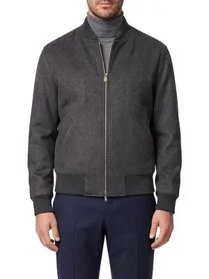 LARDINI Lardini Pure Virgin Wool Bomber Jacket Grey