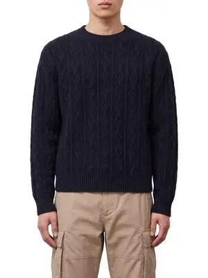 THE ROW Pure Cashmere Crewneck Sweater - Navy