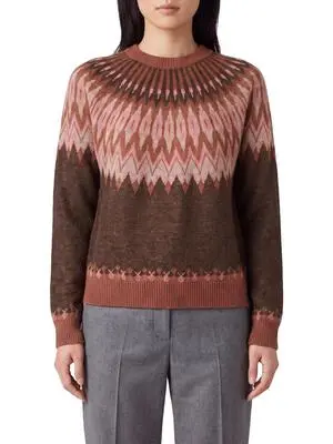 ROBERTO COLLINA Geometric Print Jumper - Brown