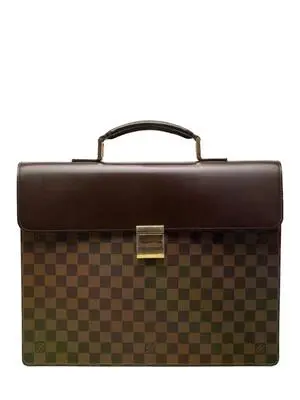 LOUIS VUITTON Damier Ebene Altona Pm Business Bag - Brown