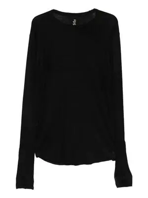 THOM KROM Thumb-slot Raw-edge Long-sleeve T-shirt