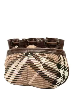 BURBERRY Burberry Wool Drawstring Crossbody Bag