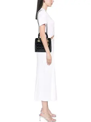 Dior Patent Cannage Lady Satchel - Black