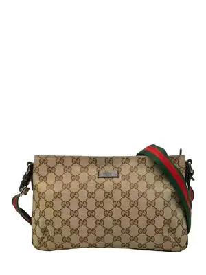 Gucci Gg Canvas Web Crossbody Bag - Neutrals