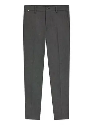 BOSS Modern-fit Stretch Dobby Trousers - Grey