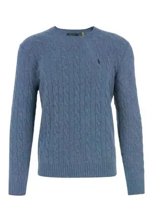 Polo Ralph Lauren Cable Knit Crew Neck Sweater - Blue
