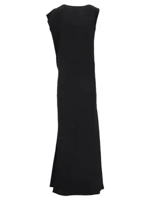 Jacquemus Drap Asymmetric Sleeveless Maxi Dress - Black