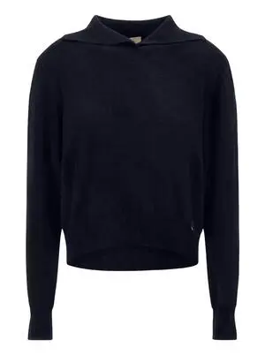 Herno Virgin Wool Stocking Stitch V-neck Sweater - Blue