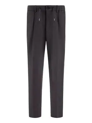Herno Herno Drawstring Pleated Trousers Grey