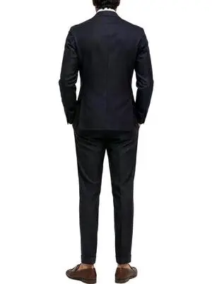 FRANZESE COLLECTION Wool Double-breasted Suit - Blue