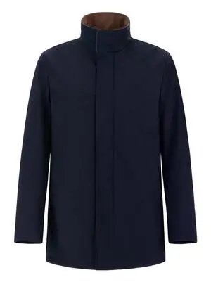 HERNO Herno High-Neck Twill Raincoat