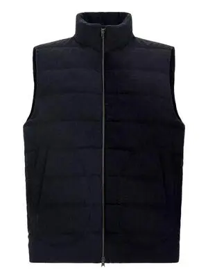 Herno Quilted Vest With High Neck - Blue