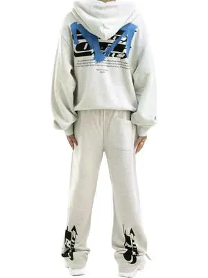 Off-White Half Arrow Regular Zip Hoodie - Grey
