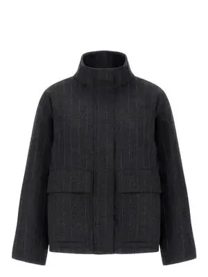 Herno Pinstripe Jacket - Grey