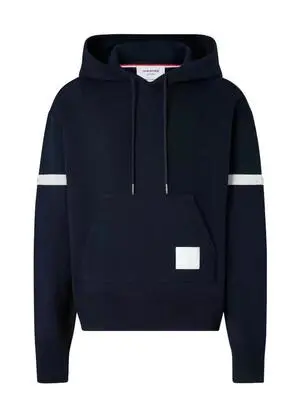 Thom Browne Loopback Jersey Armband Oversized Hoodie - Blue