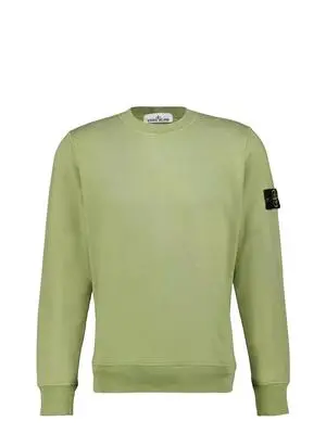 Stone Island Organic Cotton Fleece Sweatshirt - Green
