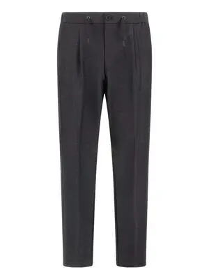 Herno Mélange Effect Pleated Trousers - Grey
