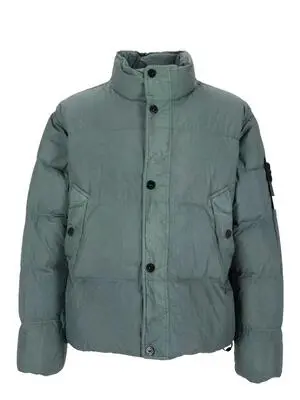 Stone Island 4100109 Crinkle Reps Ny Down Jacket - Green