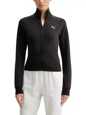 PUMA Logo-print Zip-up Sweatshirt - Black