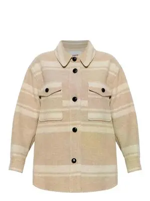MARANT ETOILE Harveli Horizontal Stripe Shirt - Neutrals
