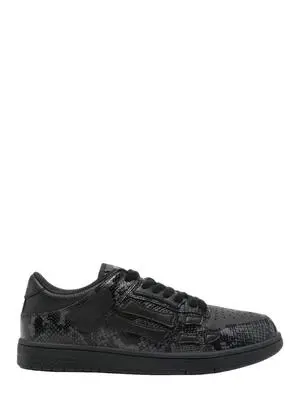 Amiri Snakeskin-effect Skeleton Low-top Sneakers - Black