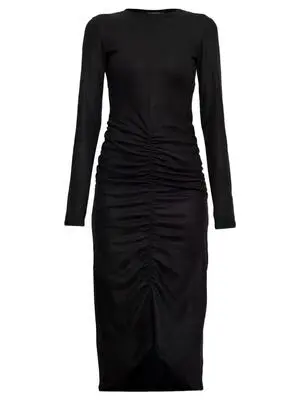 MARANT ETOILE Dylin Ruched Midi Dress - Black