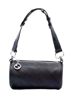 Gucci Blondie Barrel Shoulder Bag - Black