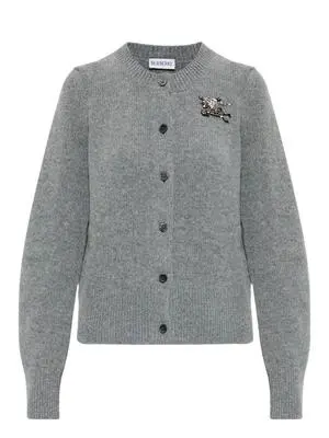 Burberry Crystal Embellished Cardigan - Grey