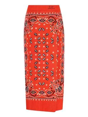 GIADA BENINCASA Giada Benincasa Bandana-Print Knitted Midi Skirt