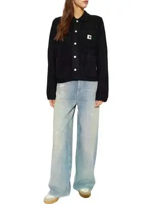 Carhartt Work In Progress Michigan Ribbed-knit Cardigan - Black