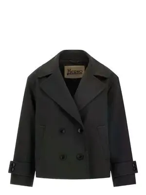 Herno Double-breasted Peacoat - Grey