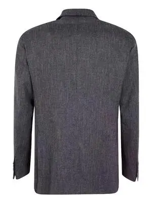 Tagliatore Montecarlo Herringbone Blazer Grey
