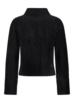 Herno Cable-knit Wool Sweater - Black