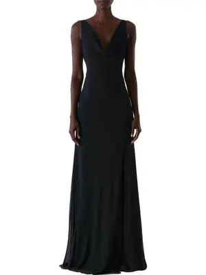 JASON WU Cowl Neck Sleeveless Gown - Blue