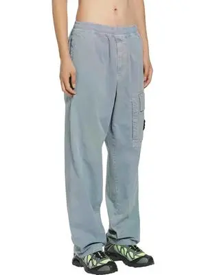 STONE ISLAND Stone Island 3100036 Stretch Organic Broken Twill Cotton Joggers With Old Effect