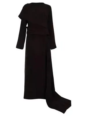 LOODYANA Loodyana Pleated Wrap-Around Maxi Dress