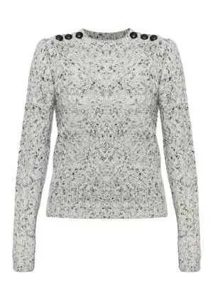 MARANT ETOILE MARANT ÉTOILE Anastasia Button-Embellished Cable Knit Sweater