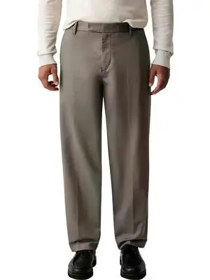 Marc O'polo Tailored Pressed-crease Trousers - Grey