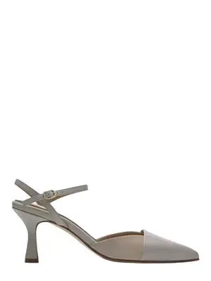 LOTTUSSE Rose Leather Slingback Pumps - Neutrals