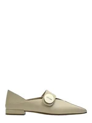 LOTTUSSE Carla Logo-plaque Ballet Flats - Neutrals
