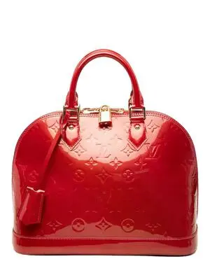 LOUIS VUITTON Monogram Vernis Alma Pm Handbag - Red