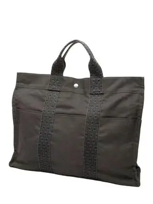 Hermès Canvas Herline Mm Tote Bag - Grey
