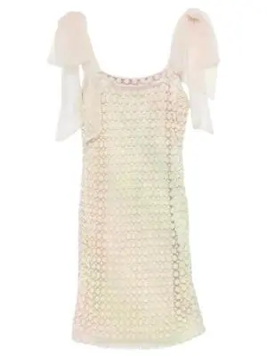 DUNESI DUNESI Sofia Hand-Beaded Midi Dress With Floral Motif