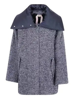 N°21 Single-breasted Wool Coat - Blue