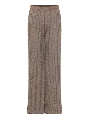 Missoni Missoni Powder Pink Sequin Embellished Trousers Neutrals
