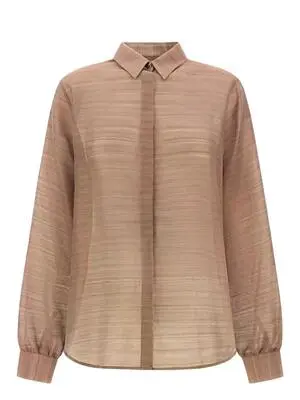 Herno Striped Jacquard Shirt - Brown