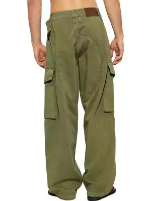 Loewe Belted Cargo Trousers - Green