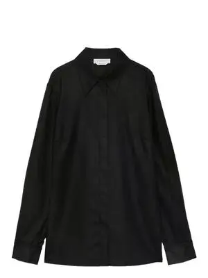 Gabriela Hearst Cruz Concealed-front Shirt - Black